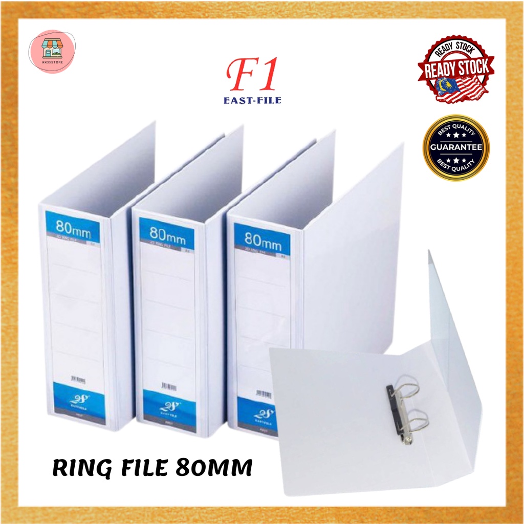 [READY STOCK] F1 East-File White A4 Ring File 80MM | Shopee Malaysia