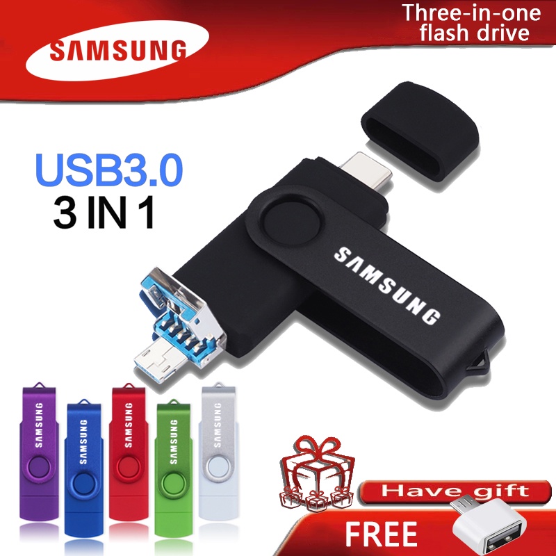 Samsong-pen drive 3 in 1 otg, 512gb, 256gb 64gb 32gb 16gb 1tb 2tb, usb ...