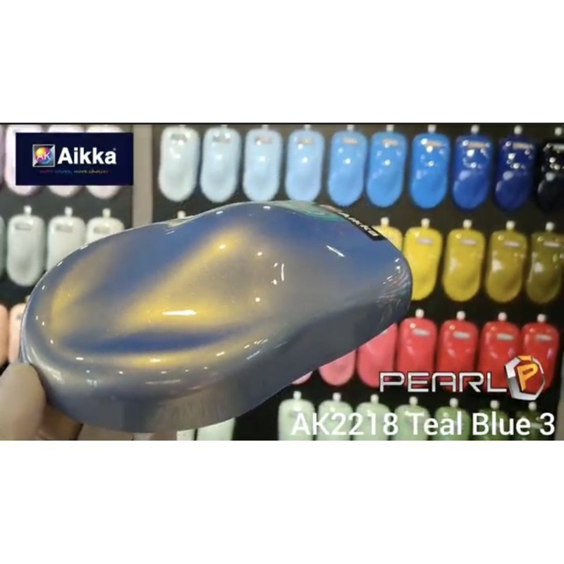 AIKKA AK2218 TEAL BLUE 3 CRYSTAL PEARL EFFECT AUTOMOTIVE 2K CAR PAINT ...