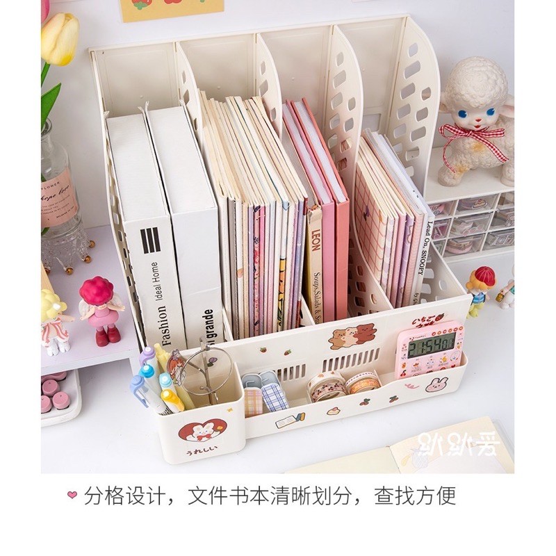 Vertical multi-purpose document rack (4 compartments) | Shopee Malaysia