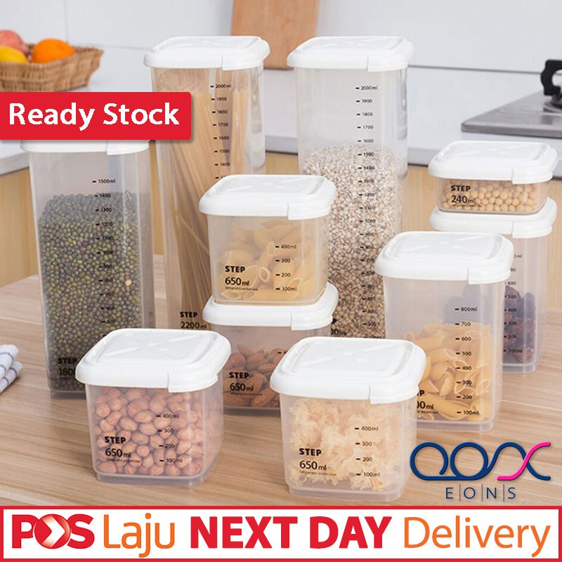 Multi Capacity Food Storage Container Plastic Box Multigrain Organizer ...