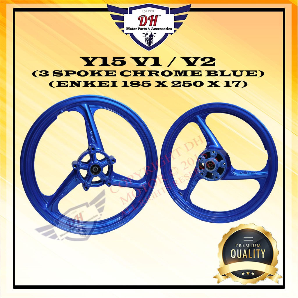 Y150 ZR V1 / V2 ENKEI SPORT RIM WITH BUSH AND BEARING 3 SPOKE 185 X 250 ...