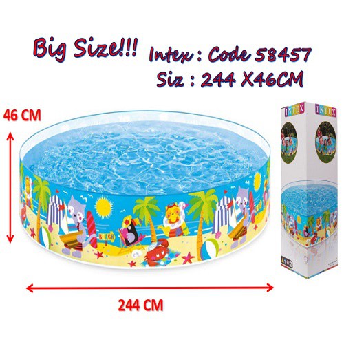 INTEX 58457 8FT Ocean Reef Snapset Instant Swimming Pool Family Pool ...