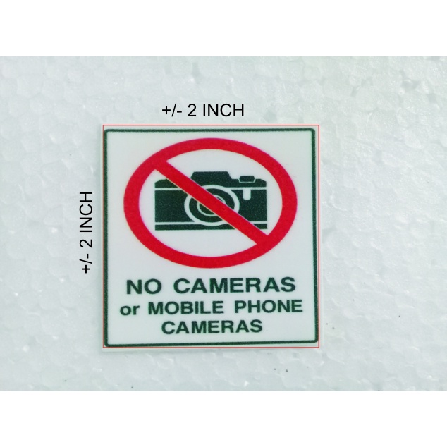 0167 STICKER/STIKER NO CAMERAS OR MOBILE PHONE CAMERAS ALLOW SIGN LOGO ...