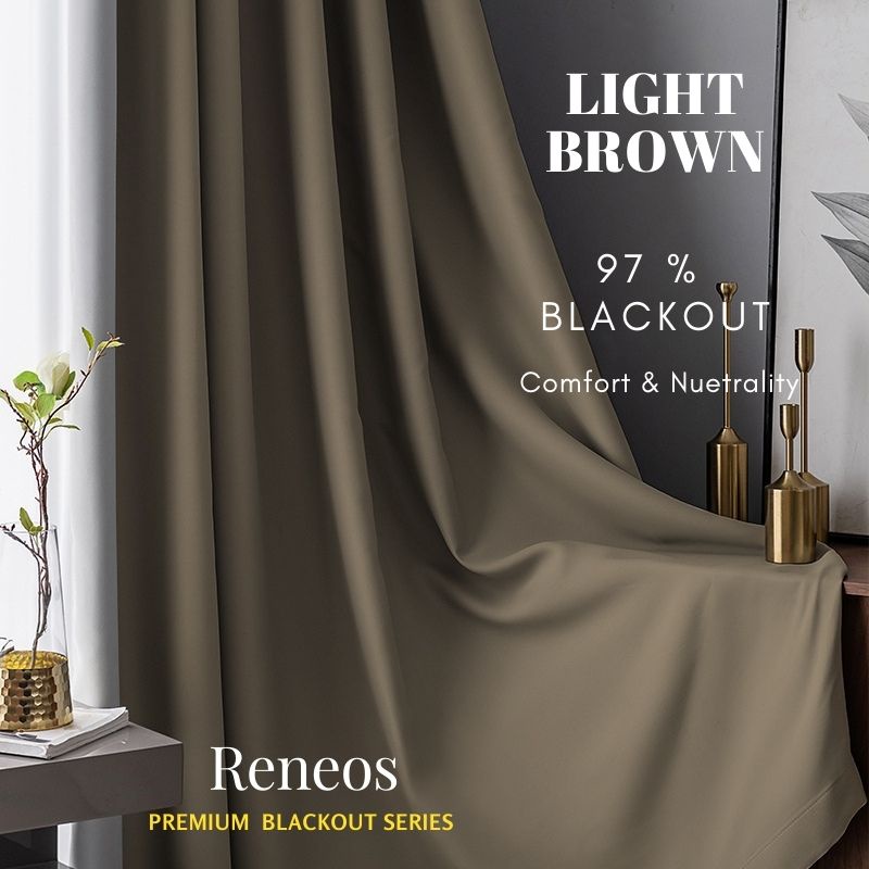 RENEOS Premium Blackout Curtain (Hook) Langsir Sliding Door Langsir ...