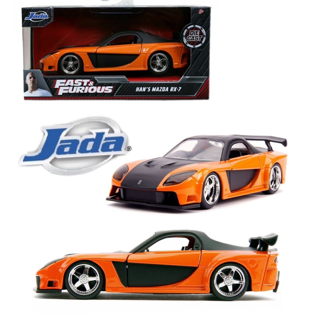 Original Jada 1:32 Fast & Furious Han's Mazada RX-7 Diecast Car Ready ...