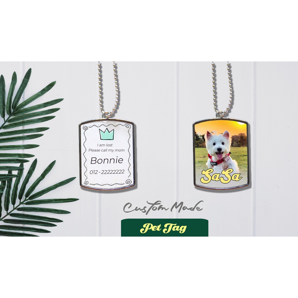 Personalize Pet Tag/Dog Tag/Cat Tag/Print Photo/Custom Made Pet Tag ...