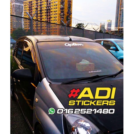 Sticker windscreen OPTION #sticker #jdm #oracal | Shopee Malaysia