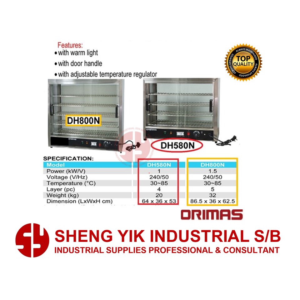 SYI ORIMAS Food Display Showcase Commercial Use Food Warmer DH-580N DH-800N | Shopee Malaysia