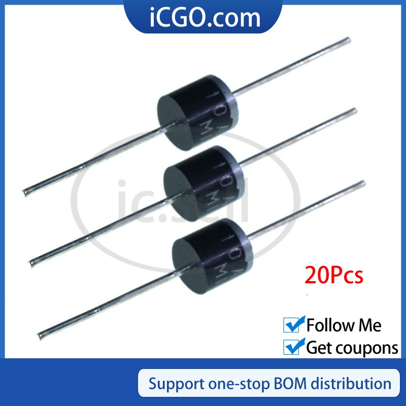 20pcs 6A10 10A10 20A10 AMP SILICON RECTIFIERS Rectifier Diode 6A 10A 20A 1000V R-6 6A10 6A ...