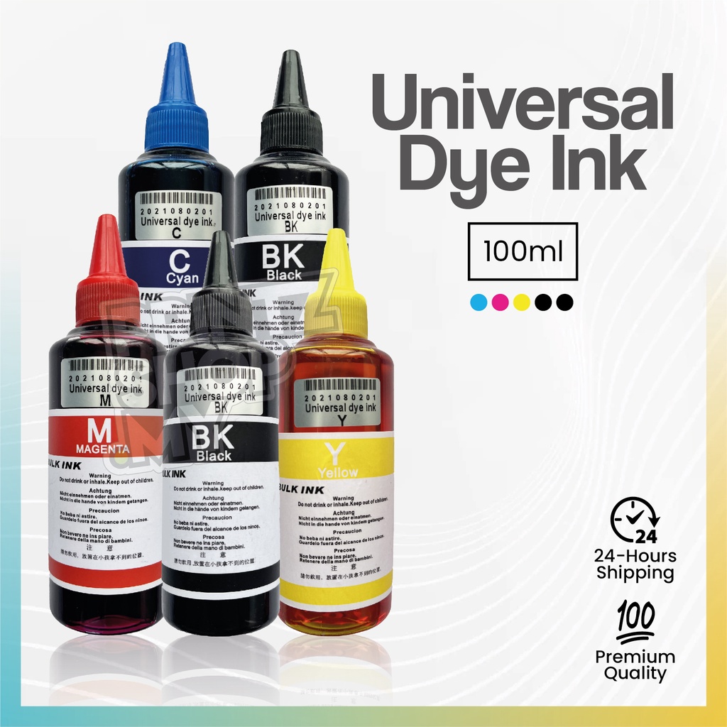 Universal Refill Ink CMY+B+B 100ml for Ciss Printer | Shopee Malaysia