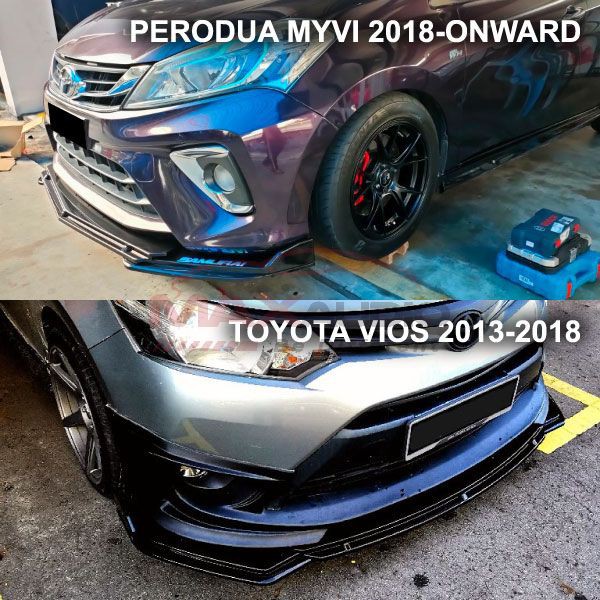 SAMURAI-LIPS Double Layer Universal Car Front Bumper Diffuser Lip AXIA ...