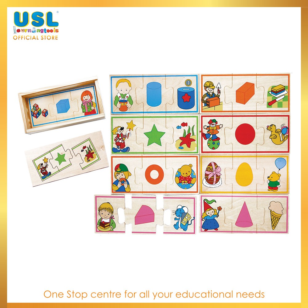 USL Shape Matching Puzzle - Board Games & Early Learning & Educational ...