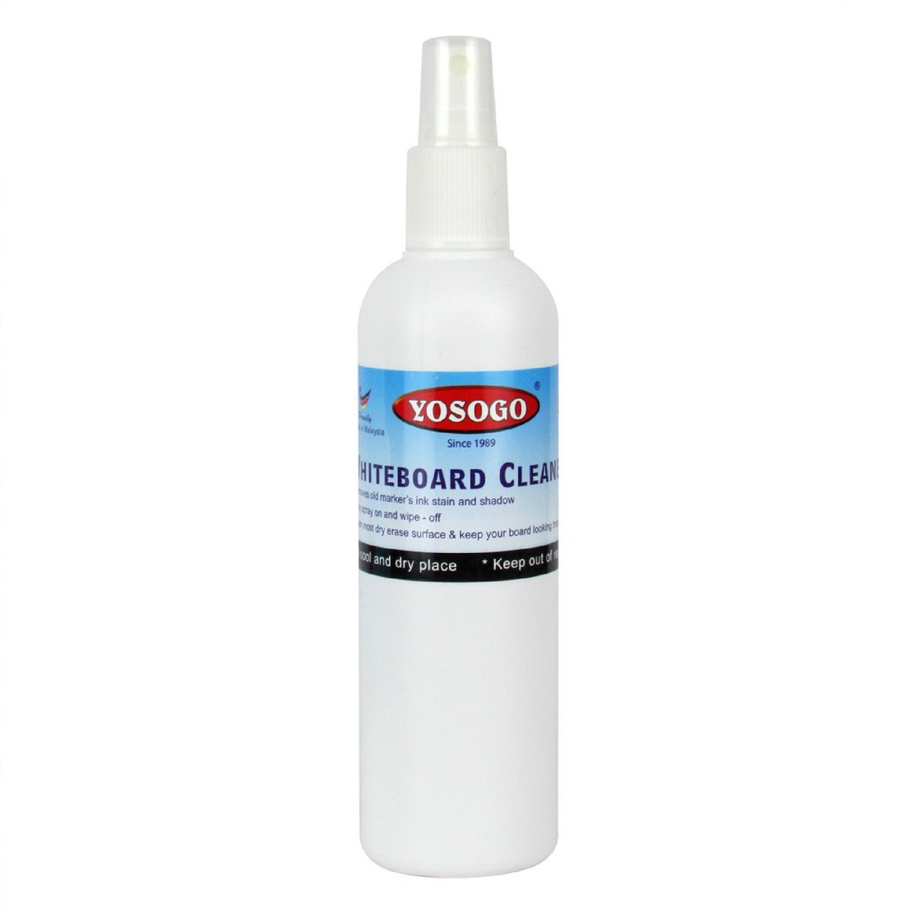 YOSOGO WHITEBOARD CLEANER 250ML CS250 (free 1 pc of whiteboard duster ...