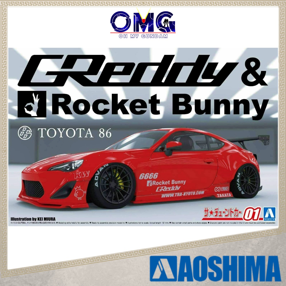 Aoshima 1/24 The Tuned Car ZN6 Toyota 86 2012 Greddy & Rocket Bunny Enkei Ver. No.1 06186 Toyota ...