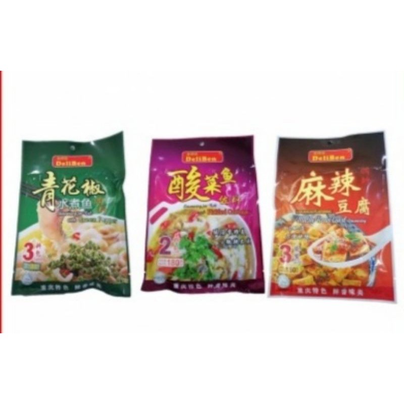 DELIBEN SEASONING (PICKLED CABBAGE/GREEN PEPPER/MALA BEAN BURD) 关师傅调料 ...