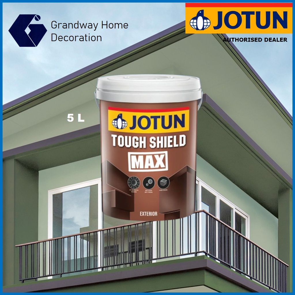 5L Jotun Tough Shield Max - For Exterior Wall - Matt Finishing | Shopee ...