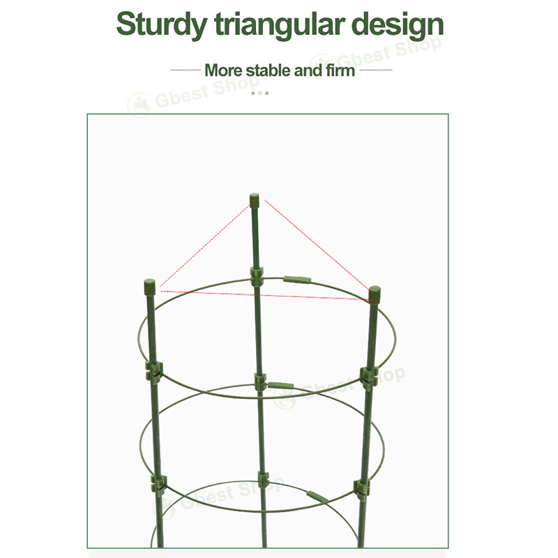 Conical plant climbing support stick net flower rack ring frame stand ...