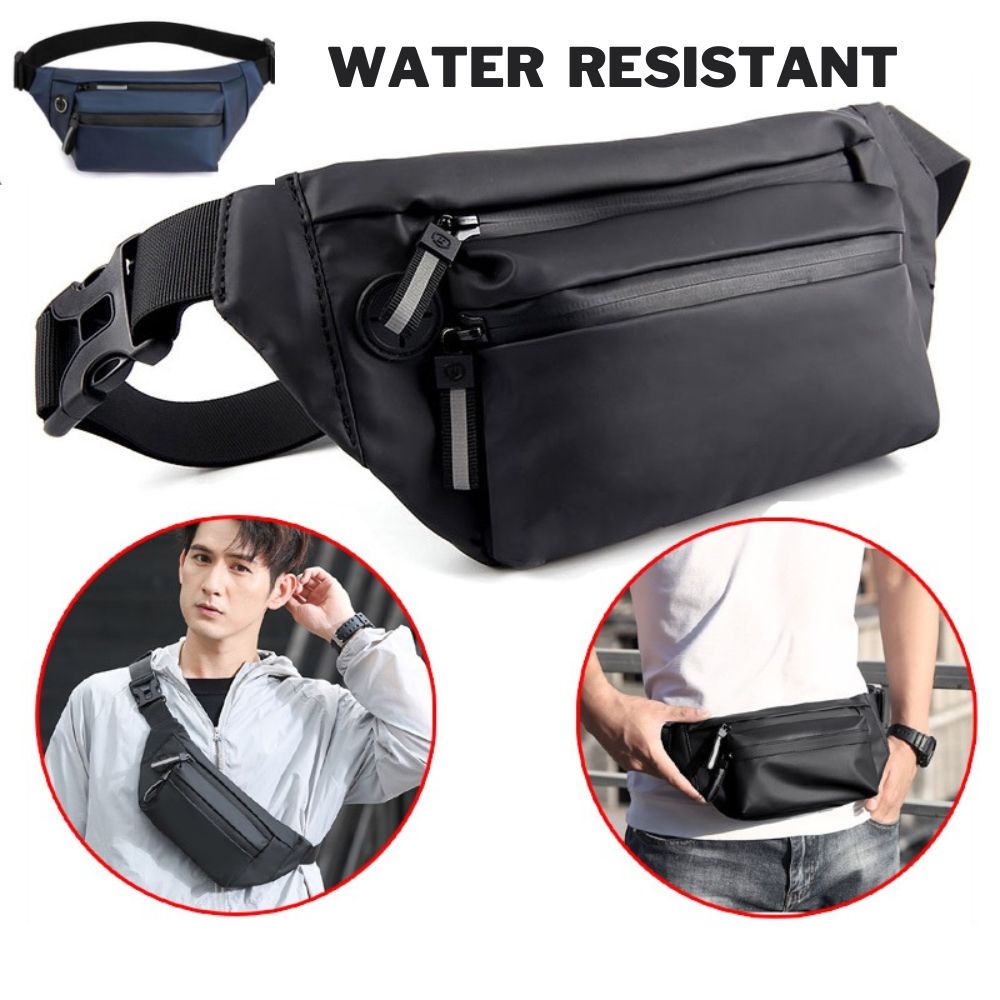 Waterproof Men Chest Bag Men Waist Bag Men's Shoulder Bag Beg Silang ...