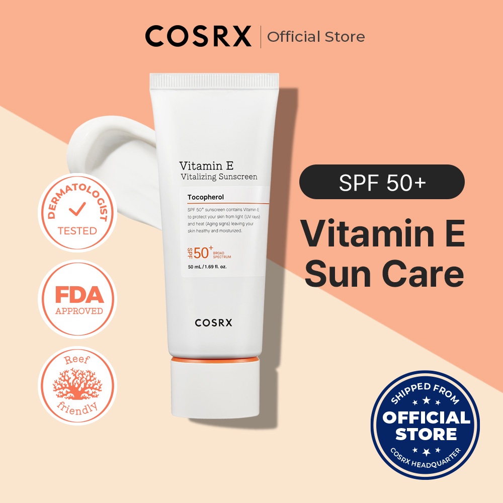 [COSRX OFFICIAL] Vitamin E Vitalizing Sunscreen SPF 50 (50ml / 1.69 fl.oz) | Shopee Malaysia