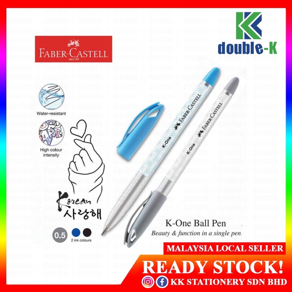 Faber Castell K-One Ball Pen 0.5mm RM1.05/pcs RM1.00/drum BK, BL (30pcs ...