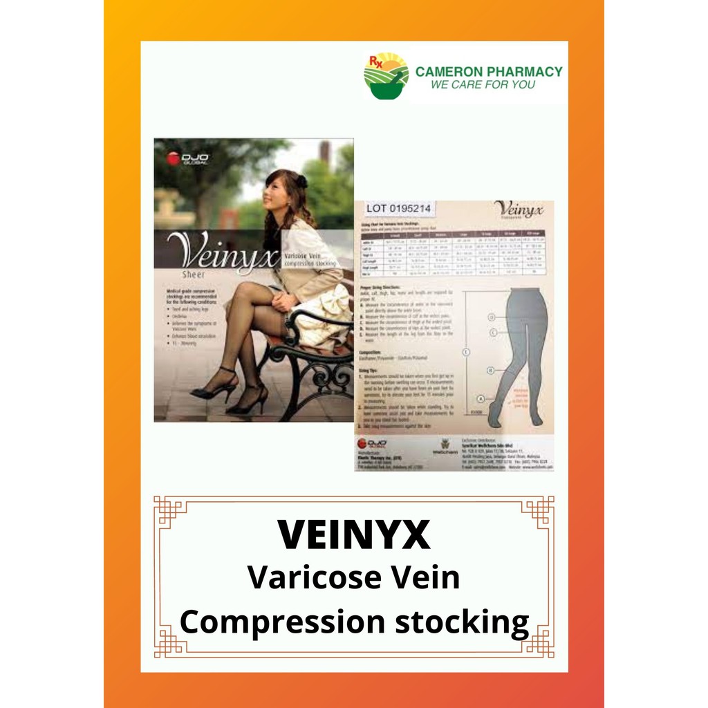 VEINYX VARICOSE VEIN COMPRESSION STOCKING (Sheer) | Shopee Malaysia