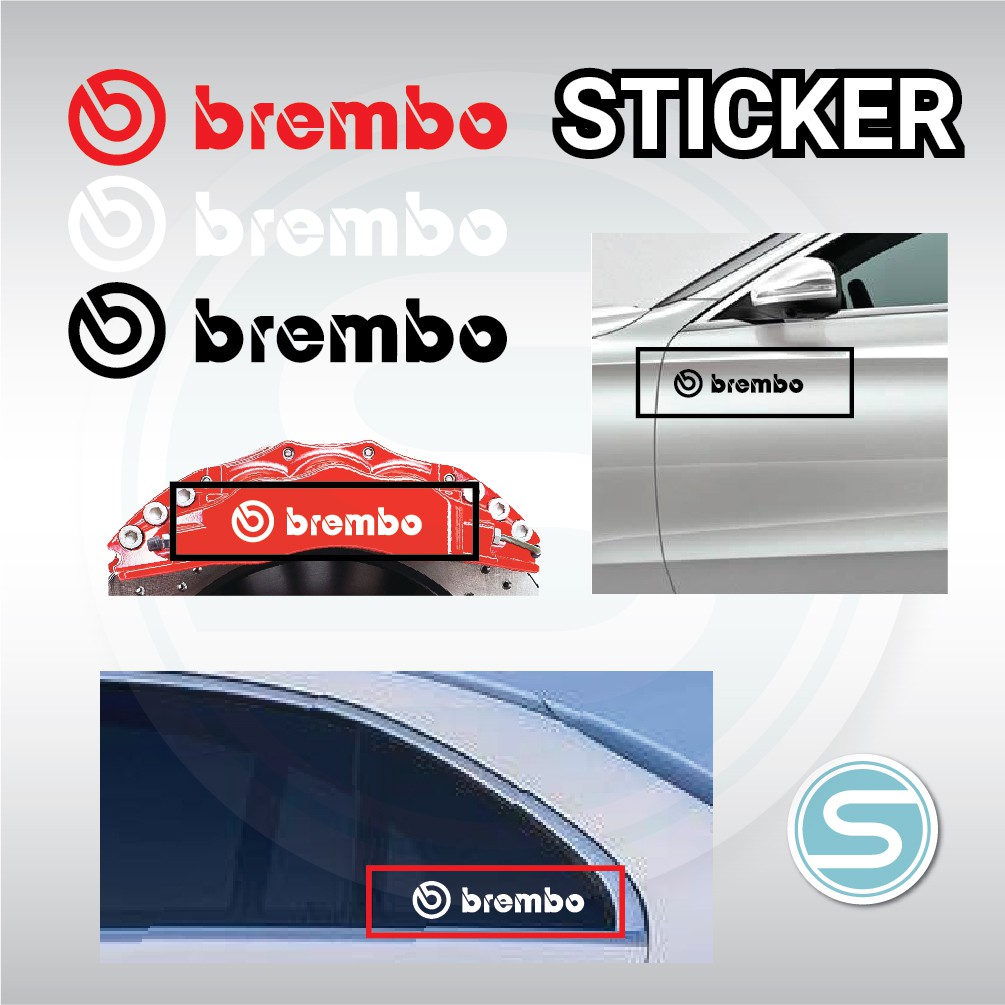 【READY STOCK】BREMBO STICKER high quality car brake caliper side window ...
