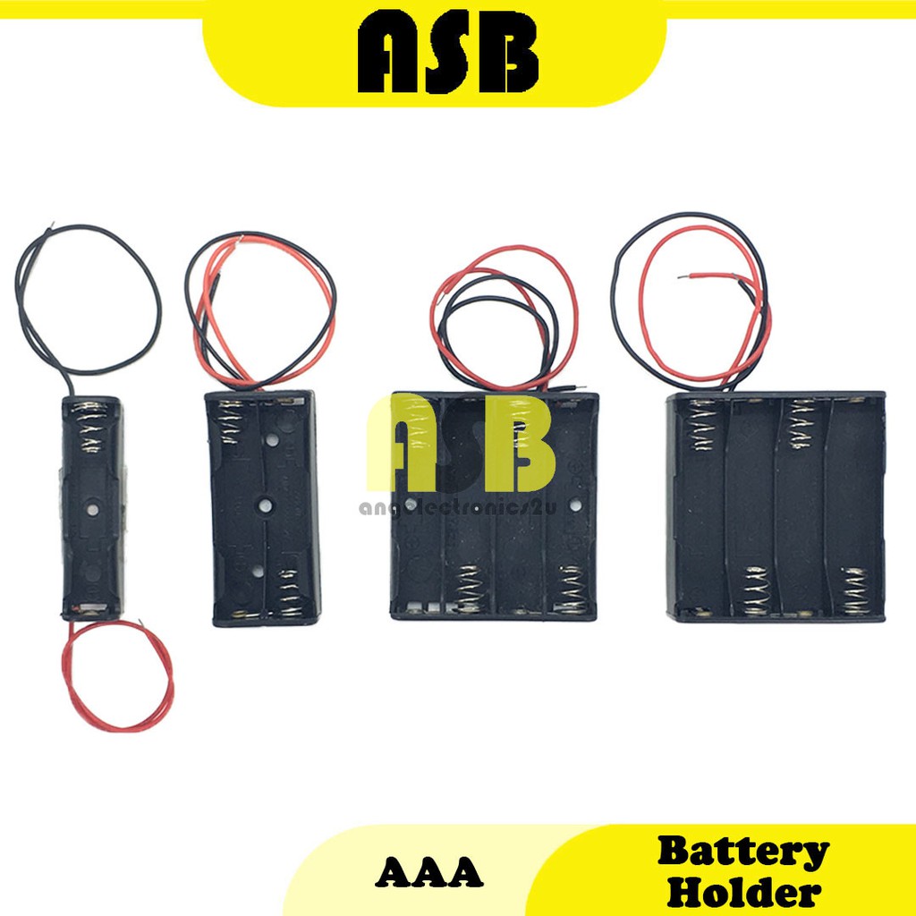 (1pc) Battery Holder AAA ( 2Wire ) ( X1 / X2 / X4 / X8 ( 4X2 ...