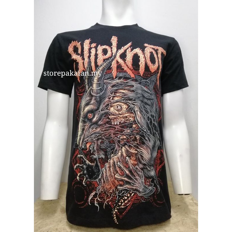 ( READY STOCK ) SLIPKNOT 100% Cotton Rock Band T-Shirt,Baju Band ...