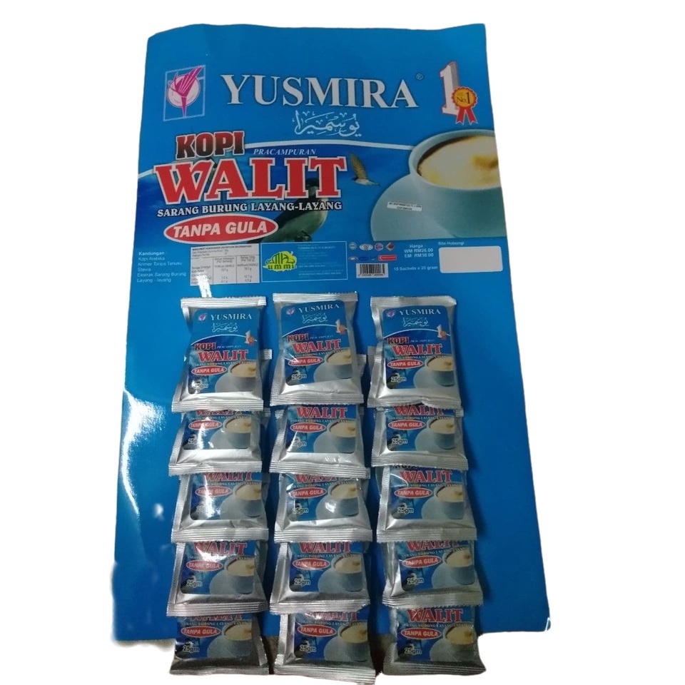 yusmira kopi walit sarang burung layang-layang stevia (tanpa gula ...