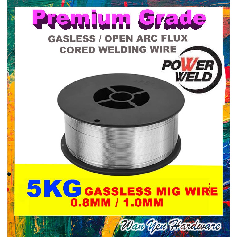 5kg 0.8mm / 1.0mm Powerweld Gasless MIG Wire / Flux Cored Gasless Mig Welding Wire - E71TGS ...