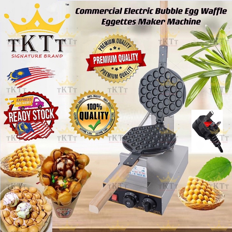 TKTT ™️ Commercial Electric Bubble Egg Waffle Baker Machine Eggettes ...