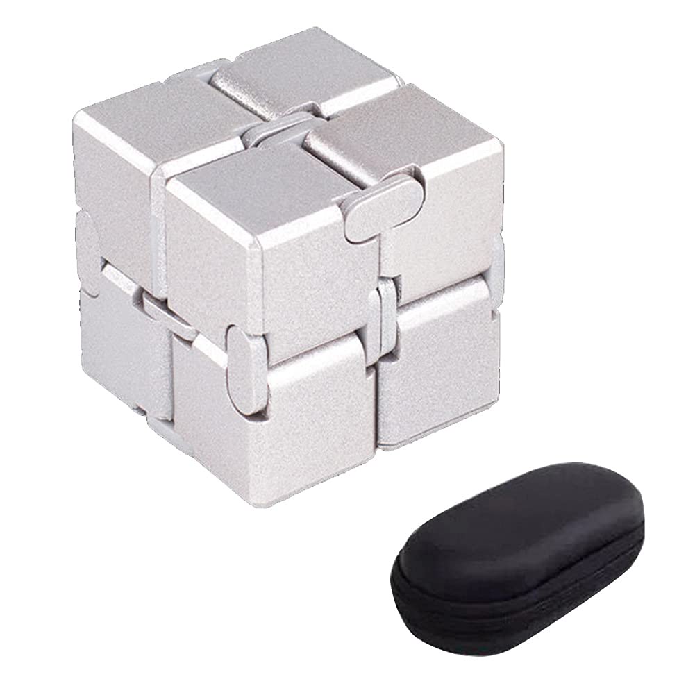 Infinity Cube Fidget Toys, Aluminum Alloy Metal Foldable Infinite Magic ...