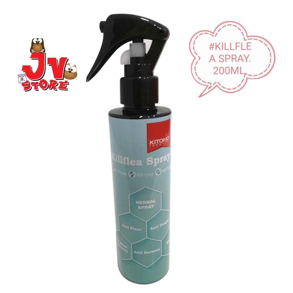 Kitomo KillFlea Herbal Spray Cat Flea Tick Mite Lice Kutu Kucing 200ml | Shopee Malaysia
