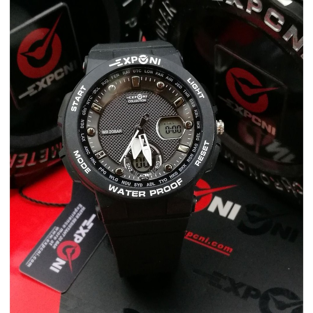 ORIGINAL EXPONI GIRL SIZE SPORT WATCH WITH DUAL TME AND 1 YEAR WARRANTY ...