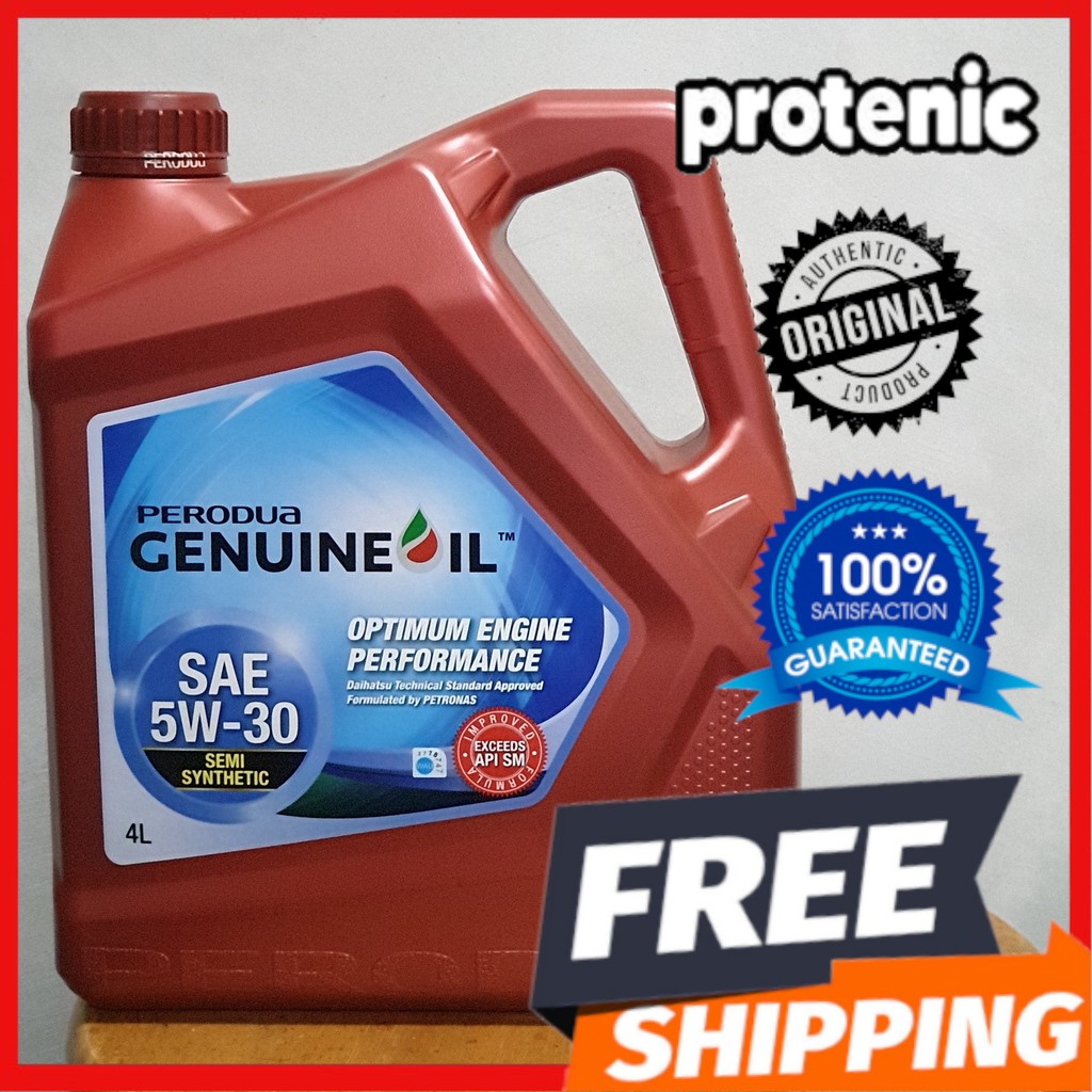 🔥100% GENUINE🔥 Perodua Semi Synthetic Engine Oil(4L) 5w30 Alza Myvi ...