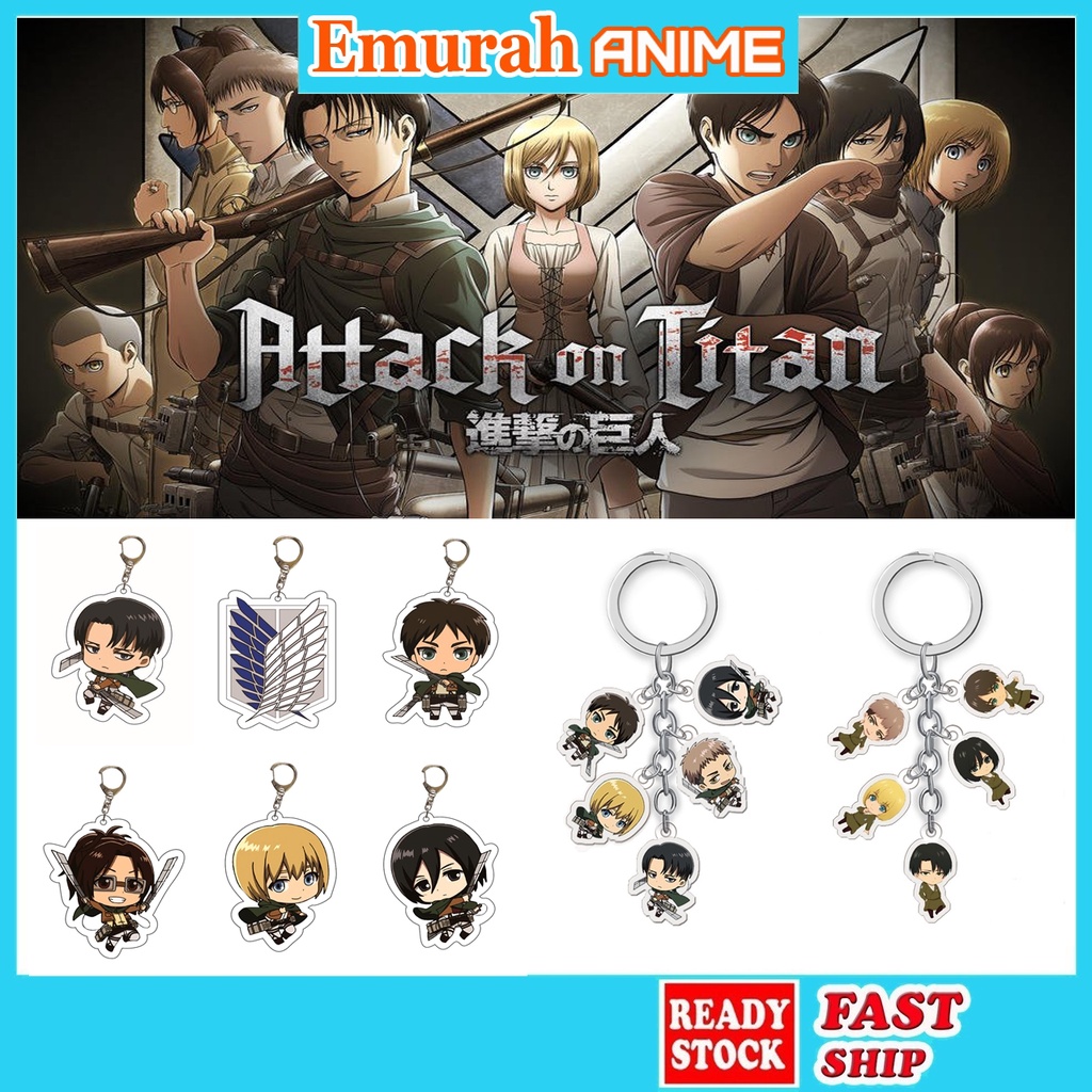 Attack On Titan Acrylic Keychain Keyring Anime Manga AOT | Shopee Malaysia