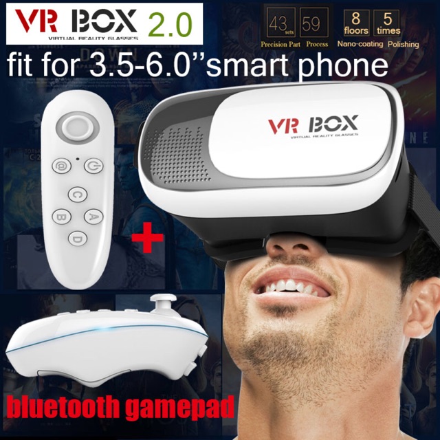 VR BOX (Vision 2) Genuine With Bluetooth Controller | Shopee Malaysia