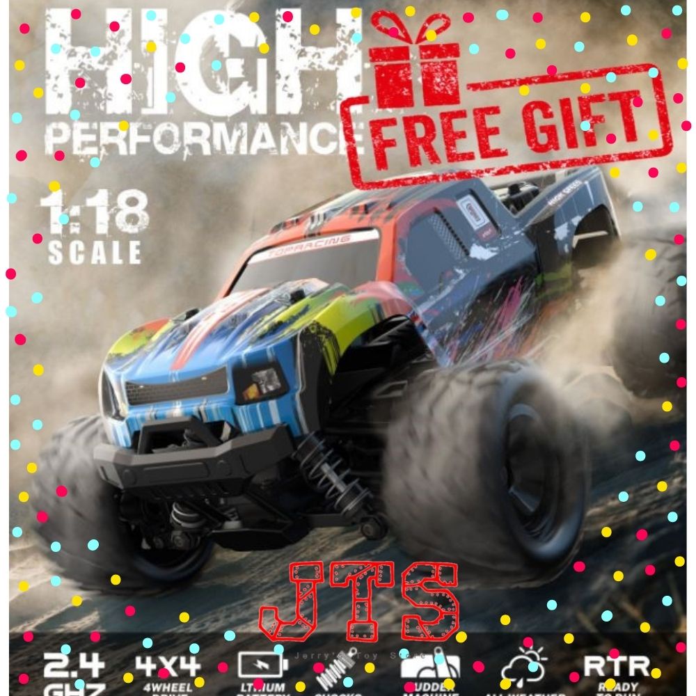 JTS Monster Truck Storm Thunder 4WD 1:18 RC Car 18311 Remote Control ...