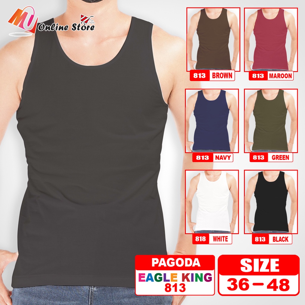 MU SINGLET LELAKI BERWARNA JENIS PAGODA EAGLE KING / MEN SINGLET ...