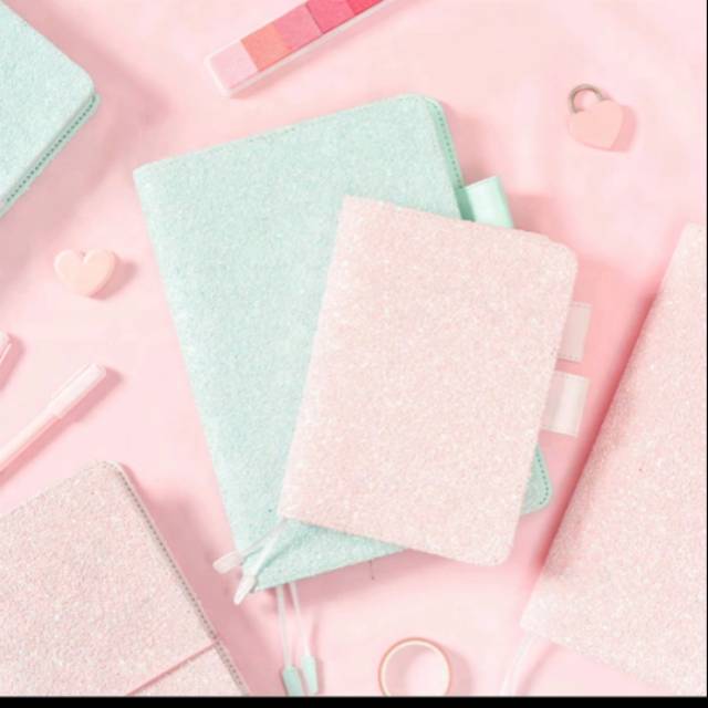 Glitter journal notebook A5 (refillable) | Shopee Malaysia