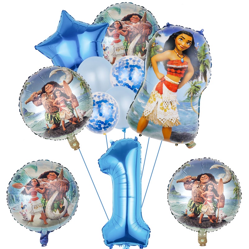26pcs/set Disney Princess Moana Birthday Party Decorations Kids Girl ...