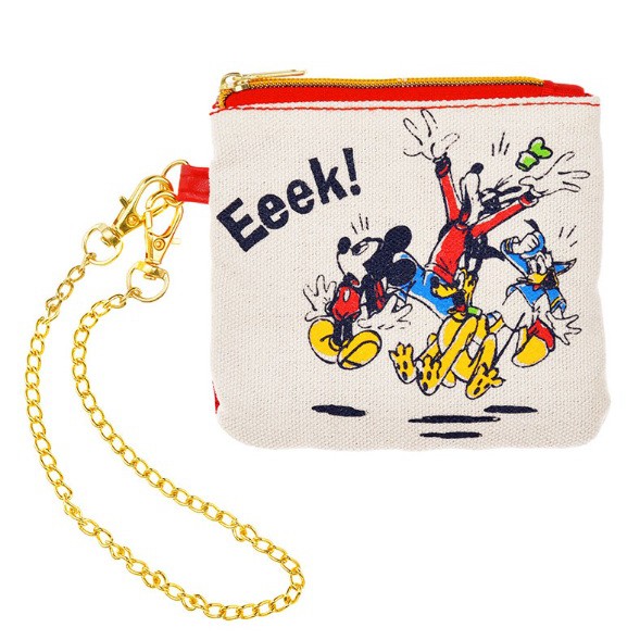Japan Disney Mickey Minnie And Their Friends Coin Purse Zipper Chain ...