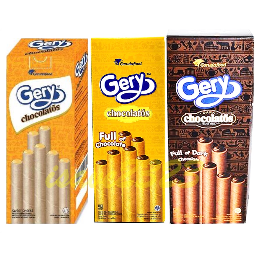 Gery Wafer Roll (140g) - Chocolate / Dark Chocolate / Cheese | Shopee ...