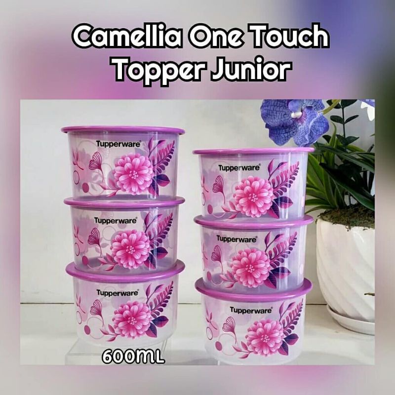 Tupperware Camellia One Touch Topper Junior 600ml *Ready Stock* | Shopee Malaysia