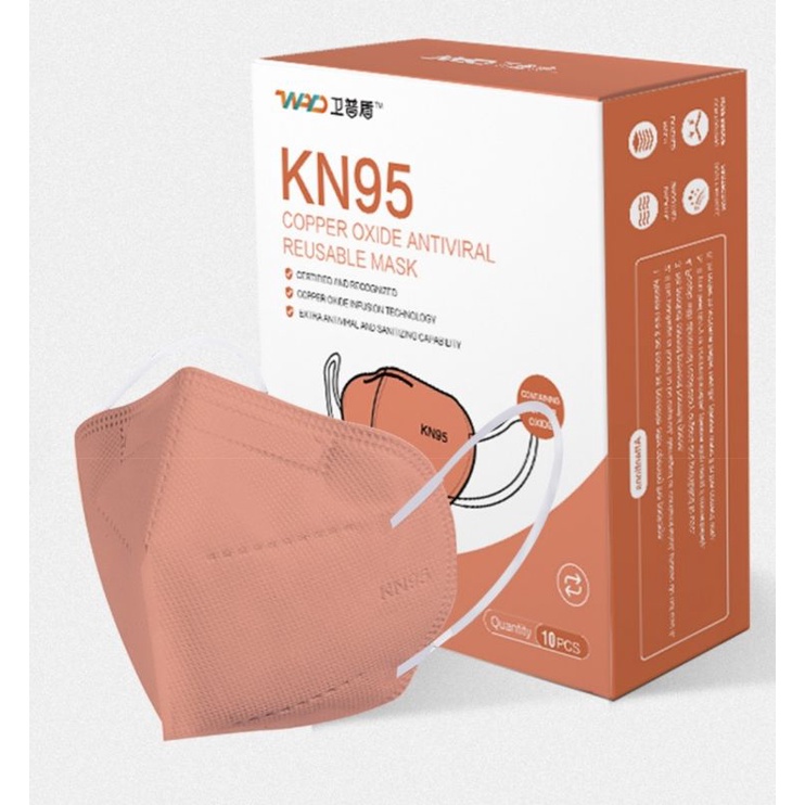 Ready Stock Weipu Dun WPD KN95 Mask Copper Oxide Mask 1pcs 卫普盾灭活口罩 KN95 ...