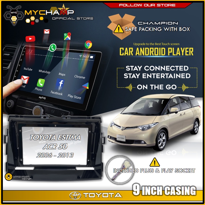 Toyota Estima ACR 50 yr 06-13 Car Audio Big Screen Android Player ...