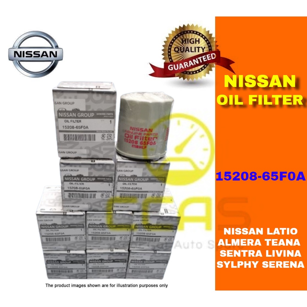 100% ORIGINAL Nissan Oil Filter - 15208-65F0A Almera / Teana / Latio ...