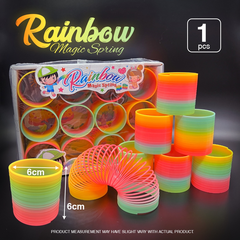 Educational Rainbow Circle Slinky Slime Creativity Flexibility Ring ...