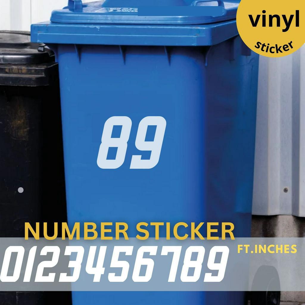 18cm 28cm Height Number Sticker (Font Inches) - Vinyl Decal Sticker for ...